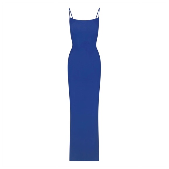 SKIMS | Dresses | Skims Soft Lounge Slip Dress In Cobalt Blue Limited ...